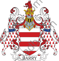Barry Family Crest, Coat of Arms and Name History