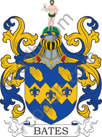Bates Family Crest, Coat of Arms and Name History