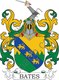 Bates Family Crest, Coat of Arms and Name History