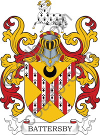 Battersby Family Crest, Coat of Arms and Name History
