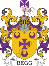 Begg Family Crest, Coat of Arms and Name History