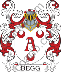 Begg Family Crest, Coat of Arms and Name History