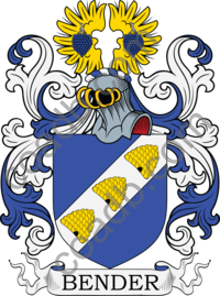 Bender Family Crest, Coat of Arms and Name History