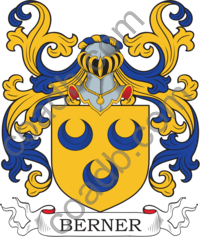 Berner Family Crest, Coat of Arms and Name History
