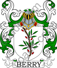 Berry Family Crest, Coat of Arms and Name History