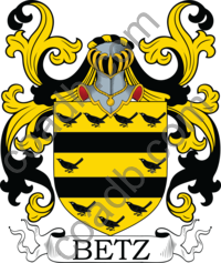 Betz Family Crest, Coat of Arms and Name History