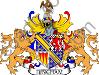 Bingham Family Crest, Coat of Arms and Name History