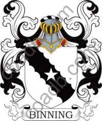 Binning Family Crest, Coat of Arms and Name History