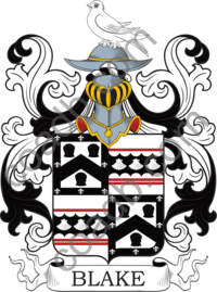 Blake Family Crest, Coat of Arms and Name History