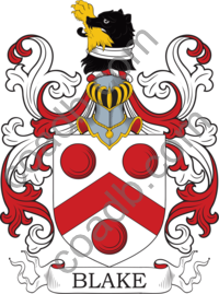 Blake Family Crest, Coat of Arms and Name History