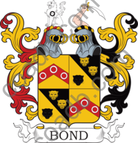 Bond Family Crest, Coat of Arms and Name History
