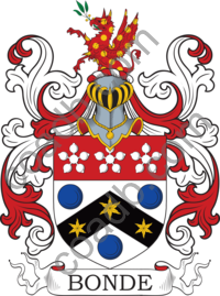 Bond Family Crest, Coat of Arms and Name History