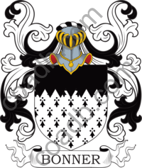 Bonner Family Crest, Coat of Arms and Name History