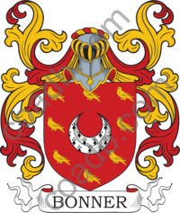 Bonner Family Crest, Coat of Arms and Name History