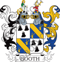 Booth Family Crest, Coat of Arms and Name History