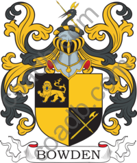 Bowden Family Crest, Coat of Arms and Name History