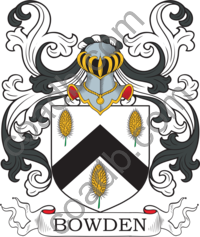 Bowden Family Crest, Coat of Arms and Name History