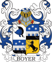 Boyer Family Crest, Coat of Arms and Name History