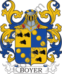 Boyer Family Crest, Coat of Arms and Name History