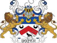 Boyer Family Crest, Coat of Arms and Name History