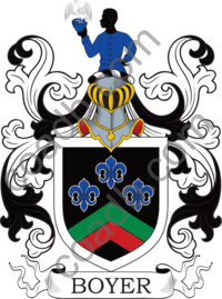 Boyer Family Crest, Coat of Arms and Name History