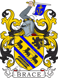 Brace Family Crest, Coat of Arms and Name History