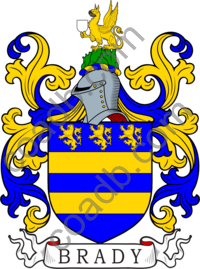 Brady Family Crest, Coat of Arms and Name History