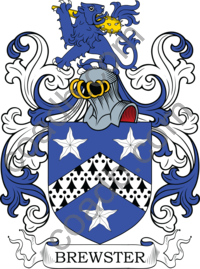Brewster Family Crest, Coat of Arms and Name History