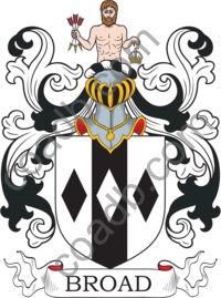 Broad Family Crest, Coat of Arms and Name History