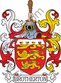 Brotherton Family Crest, Coat of Arms and Name History