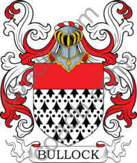 Bullock Family Crest, Coat of Arms and Name History