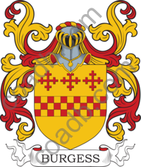 Burgess Family Crest, Coat of Arms and Name History