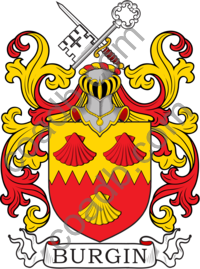 Burgin Family Crest, Coat of Arms and Name History
