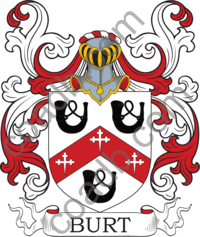 Burt Family Crest, Coat of Arms and Name History