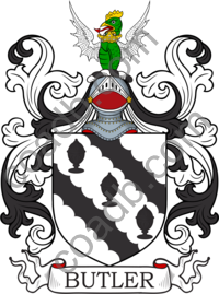 Butler Family Crest, Coat of Arms and Name History