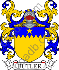 Butler Family Crest, Coat of Arms and Name History