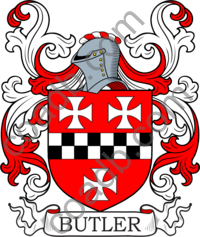 Butler Family Crest, Coat of Arms and Name History