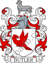 Butler Family Crest, Coat of Arms and Name History