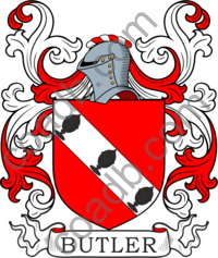 Butler Family Crest, Coat of Arms and Name History