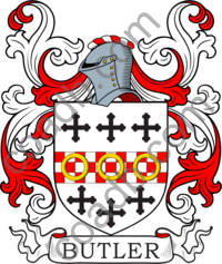 Butler Family Crest, Coat of Arms and Name History