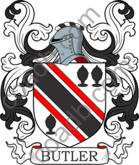 Butler Family Crest, Coat of Arms and Name History
