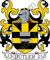 Butler Family Crest, Coat of Arms and Name History