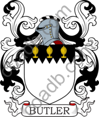 Butler Family Crest, Coat of Arms and Name History