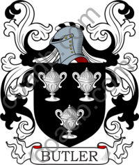 Butler Family Crest, Coat of Arms and Name History