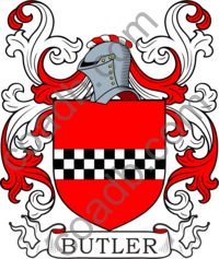 Butler Family Crest, Coat of Arms and Name History