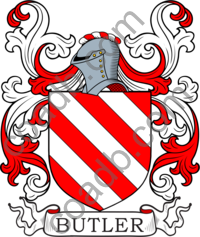 Butler Family Crest, Coat of Arms and Name History