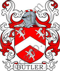 Butler Family Crest, Coat of Arms and Name History