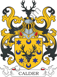 Calder Family Crest, Coat of Arms and Name History