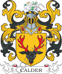 Calder Family Crest, Coat of Arms and Name History