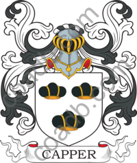 Capper Family Crest, Coat of Arms and Name History